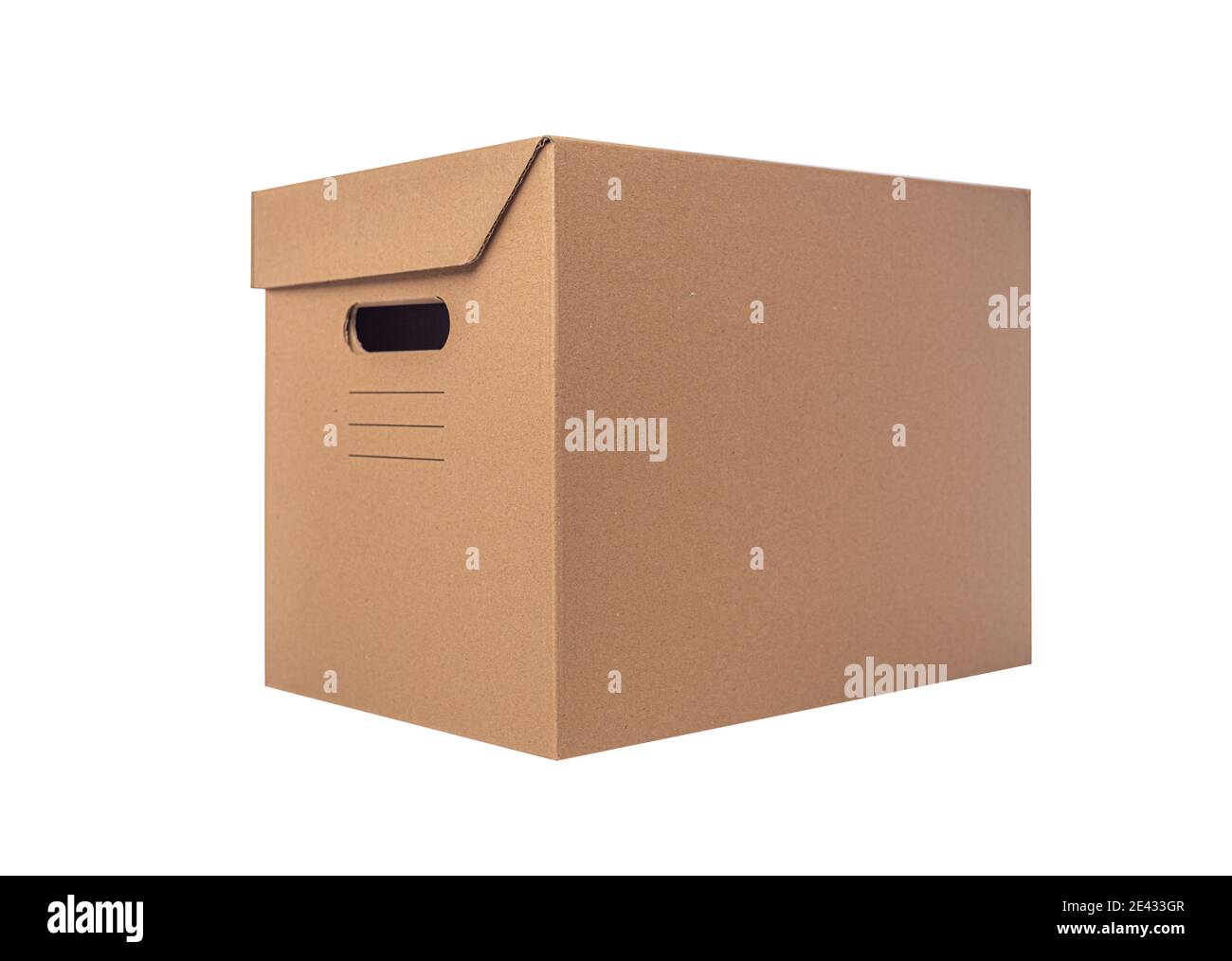 Cardboard mail box isolated on white background Stock Photo - Alamy