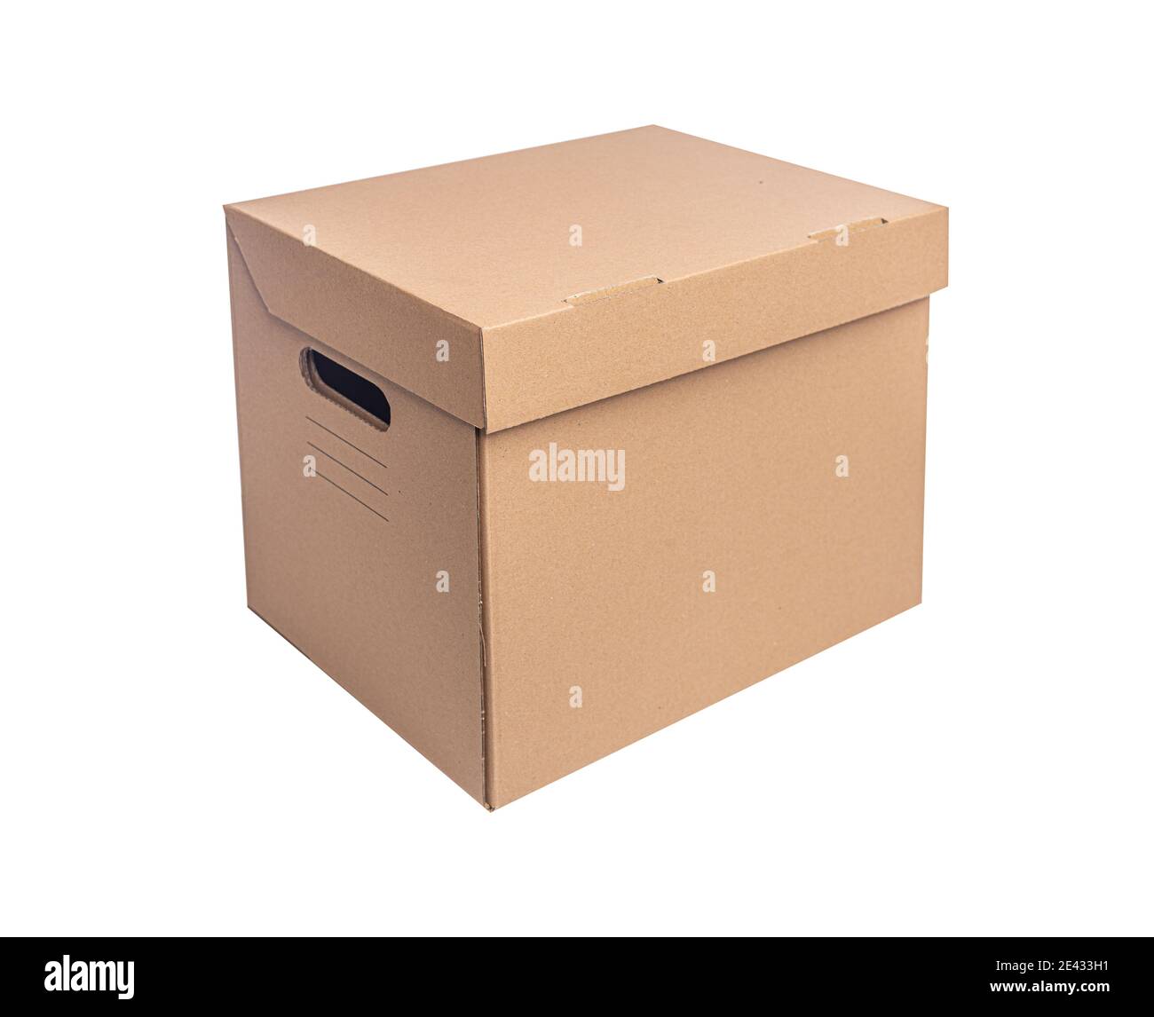 Cardboard mail box isolated on white background Stock Photo - Alamy