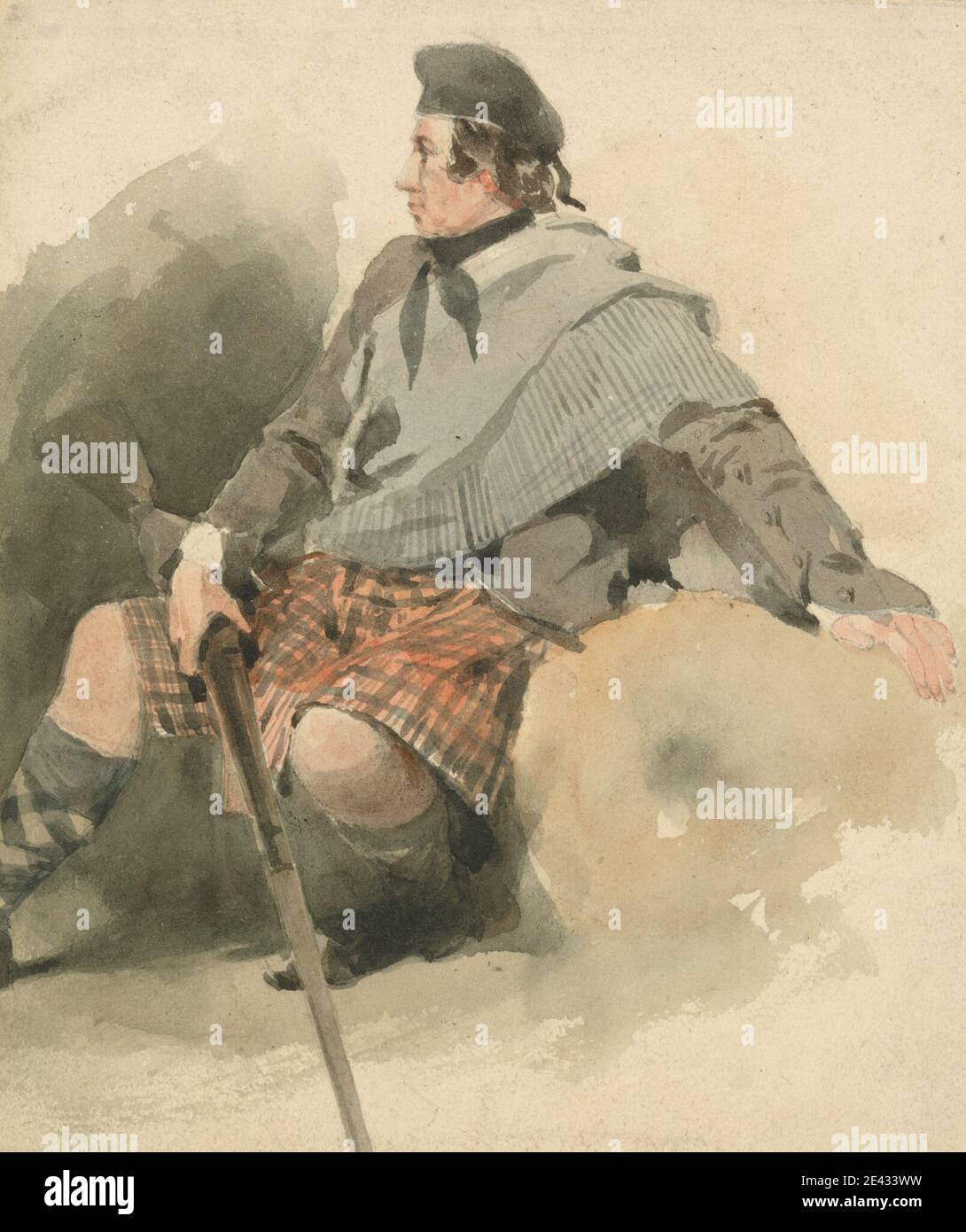 Thomas Miles Richardson Sr., 1784â€“1848, British, A Highlander Seated ...