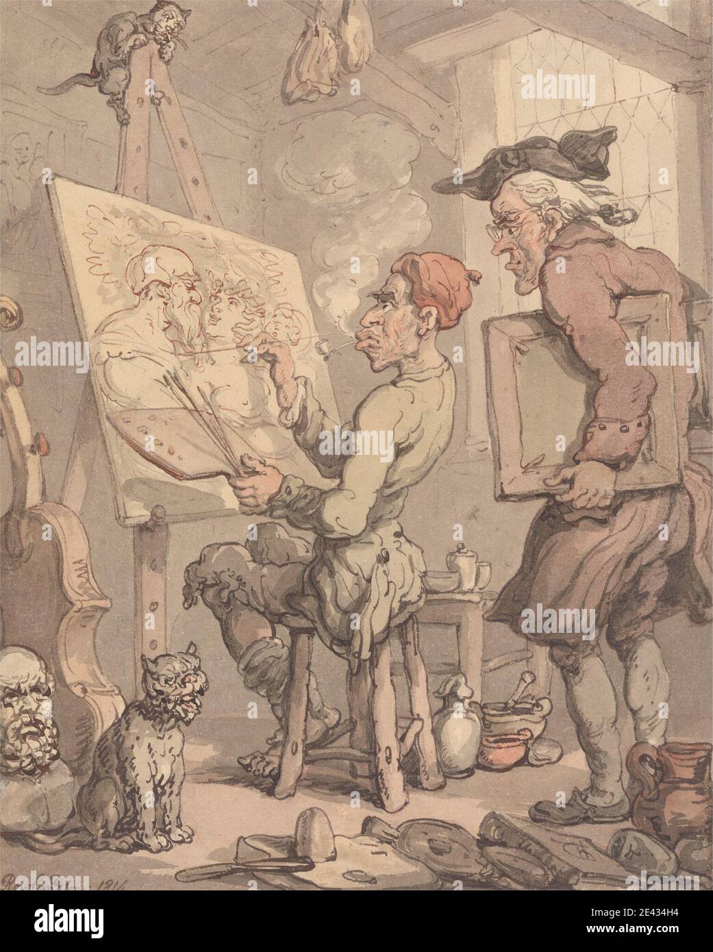 Thomas Rowlandson, 1756â€“1827, British, An Artist's Studio, 1814 ...