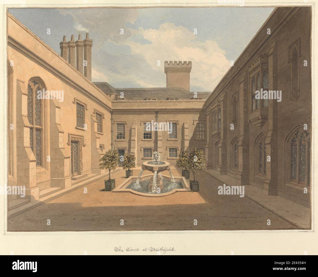 John Buckler FSA, 1770â€“1851, British, The Court at Blithfield, 1823 ...