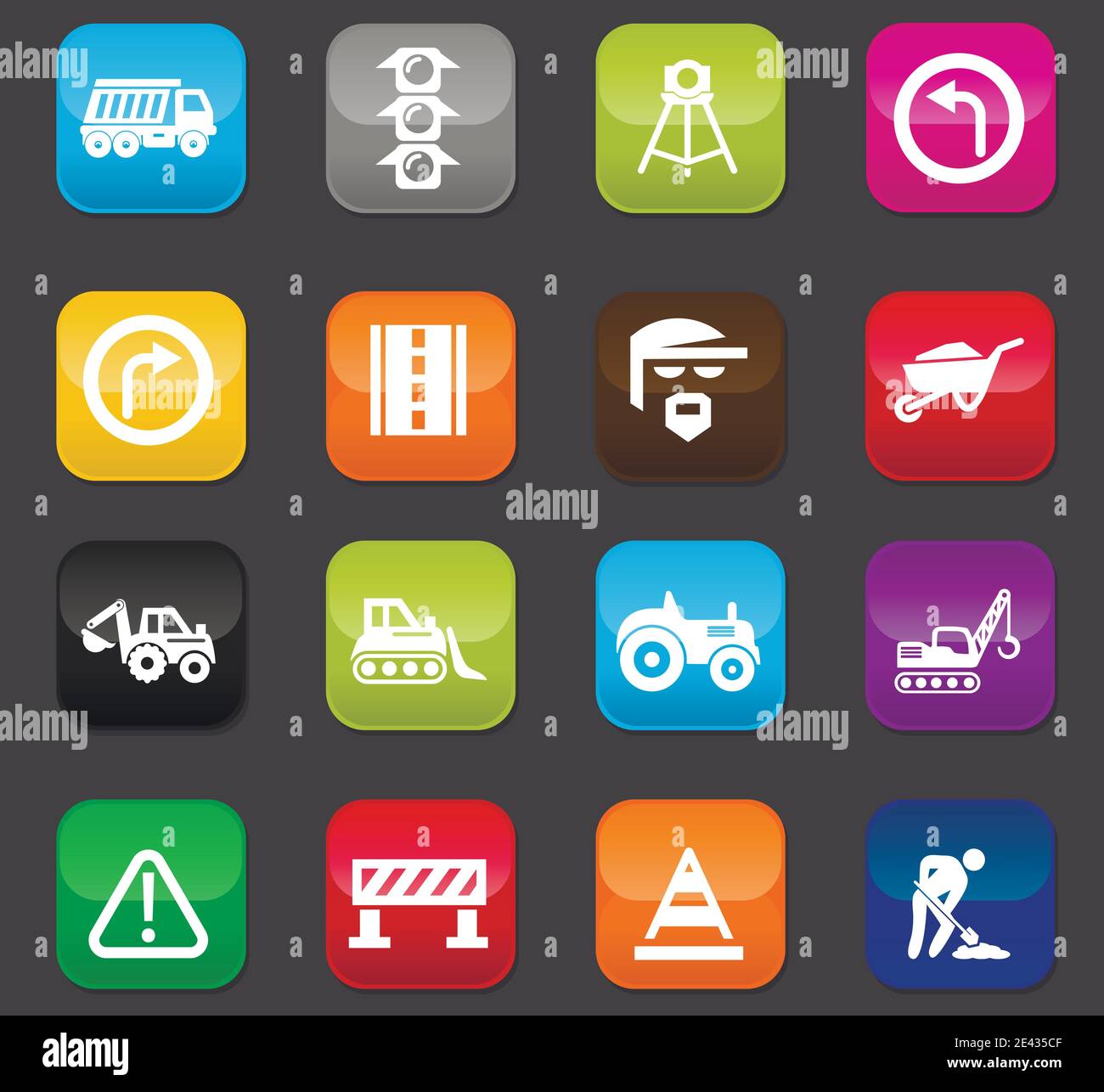 Road repair icon set Stock Vector Image & Art - Alamy