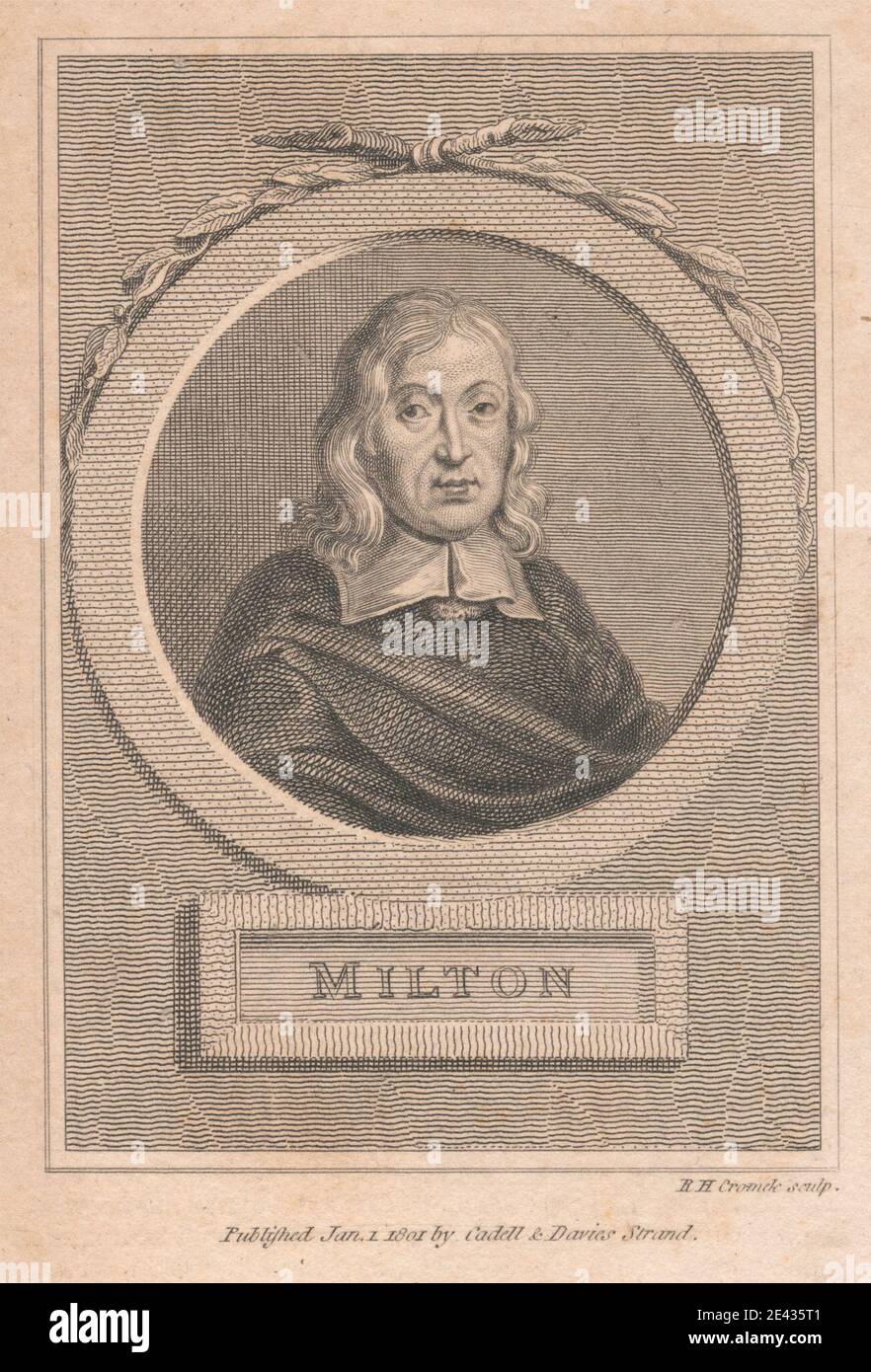 Robert Hartley Cromek, 1770â€“1812, British, Milton, 1801. Engraving ...