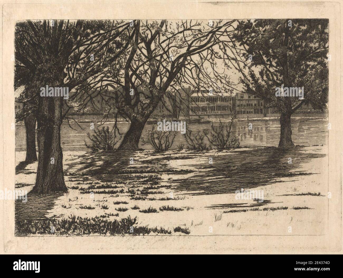 Edwin Edwards, 1823â€“1879, British, Star and Garter, Putney. Etching ...