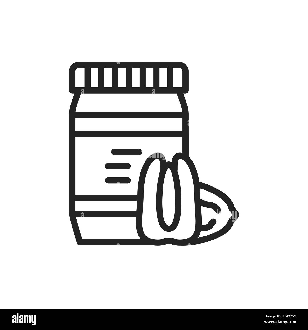 Pecan can illustration Stock Vector Images - Alamy