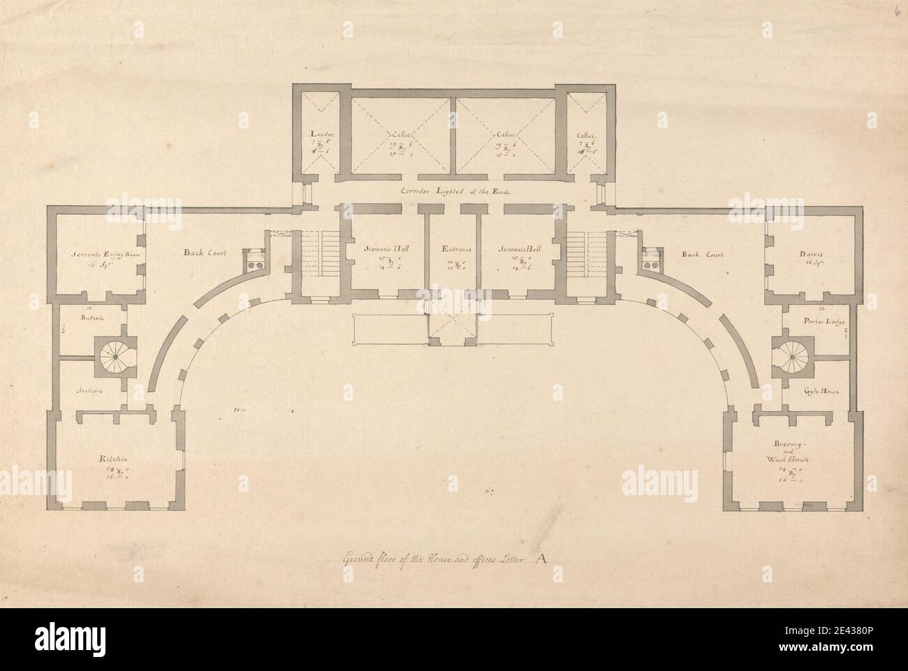 Roger Morris, 1695â€“1749, British, Whitton House, Middlesex: Ground ...