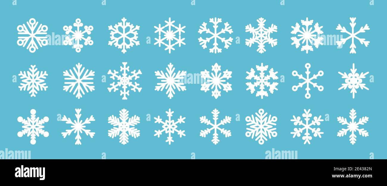 Vector snowflakes. Christmas snow flake icon set Stock Vector Image ...