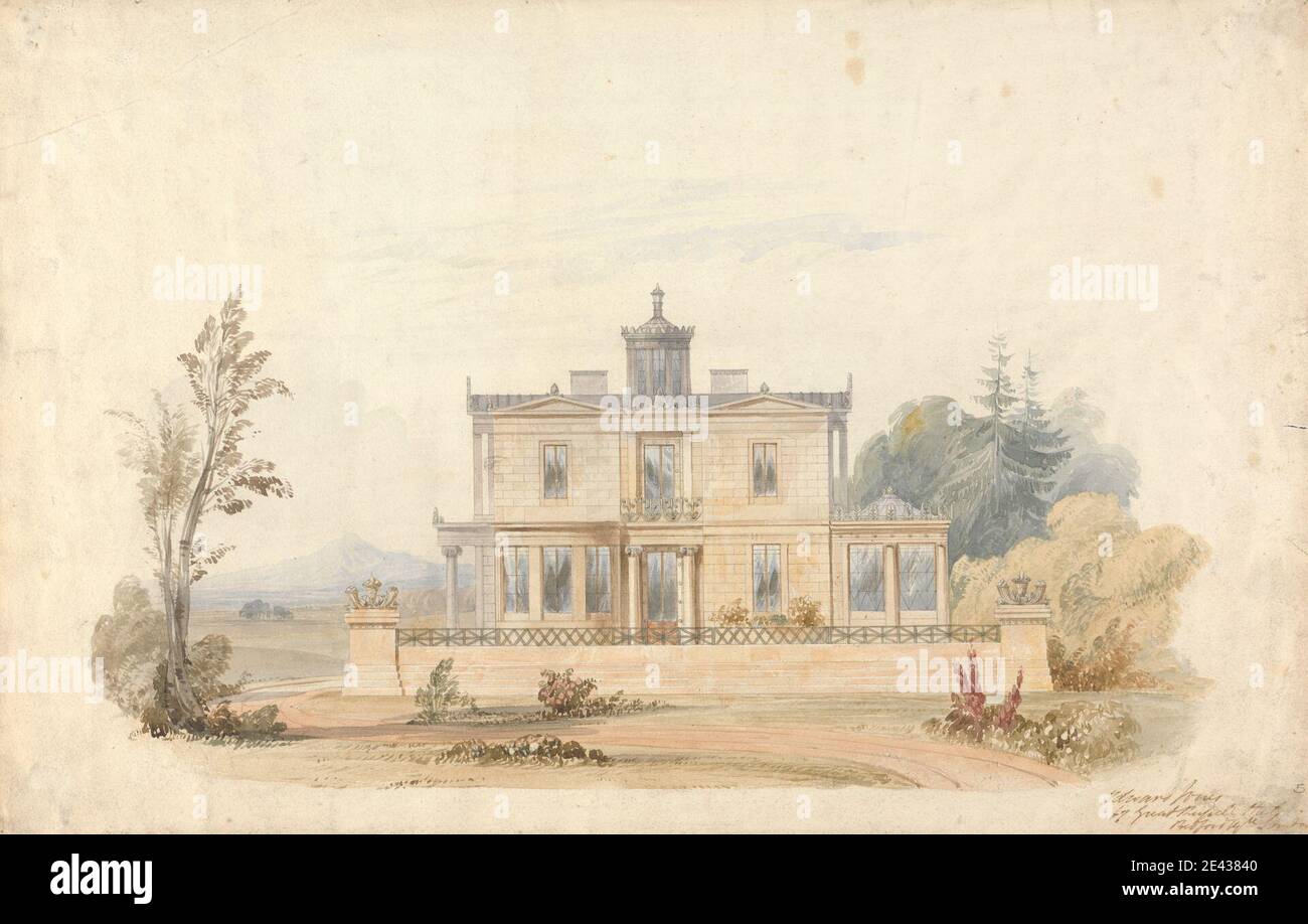 Edward Jones, active 1819â€“1835, Design for an Athenian Villa, undated ...