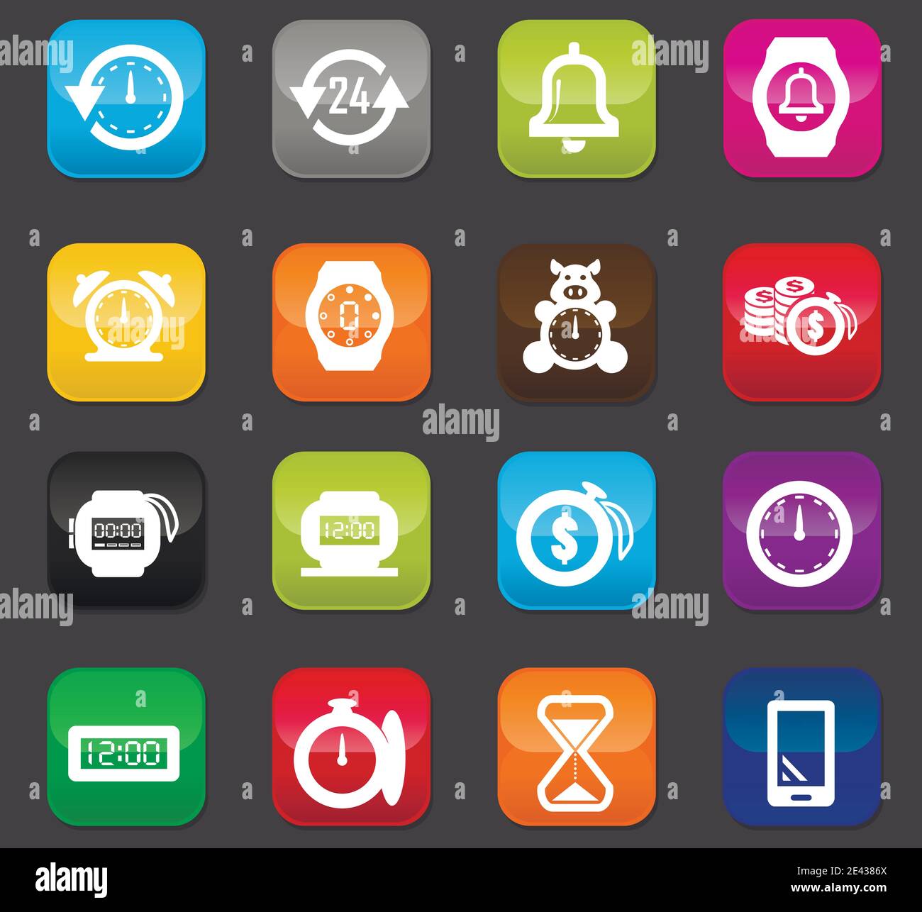 Time icons set Stock Vector Image & Art - Alamy