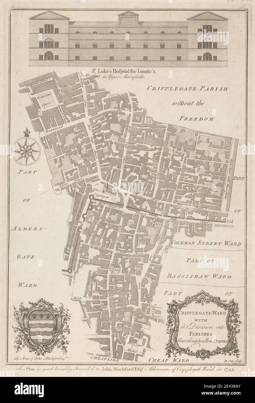Benjamin Cole, 1697â€“1783, British, Cripplegate Ward with its ...