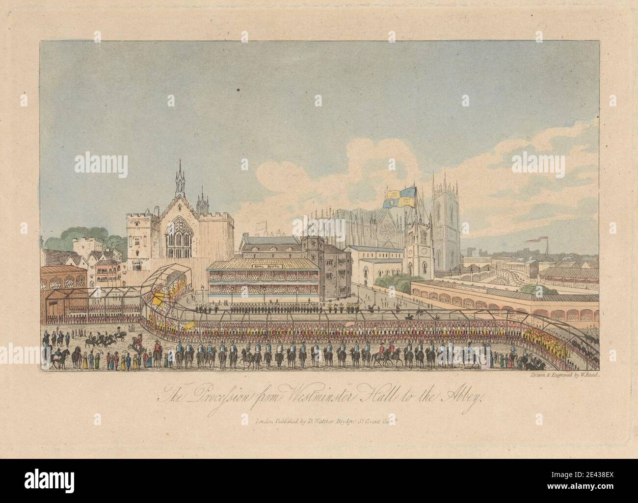 W. Read, active 1818, The Procession from Westminster Hall to the Abbey ...