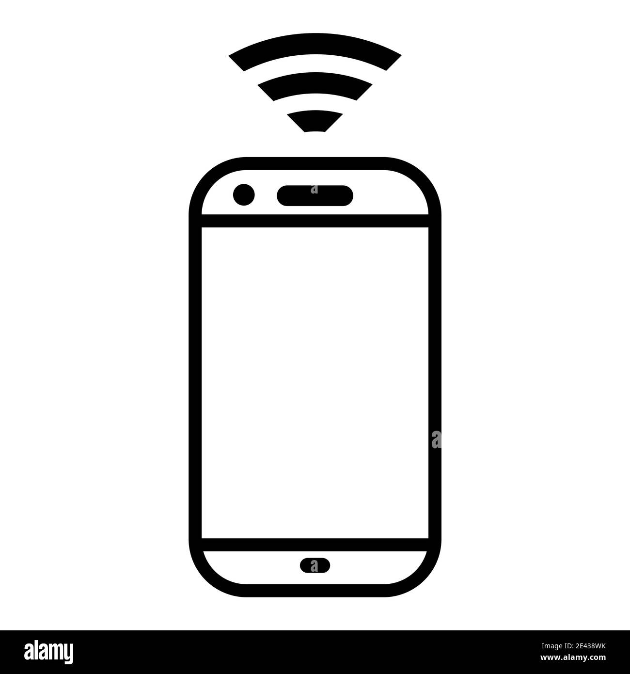 Smart phone wifi or data transmission symbol. EPS vector icon Stock ...