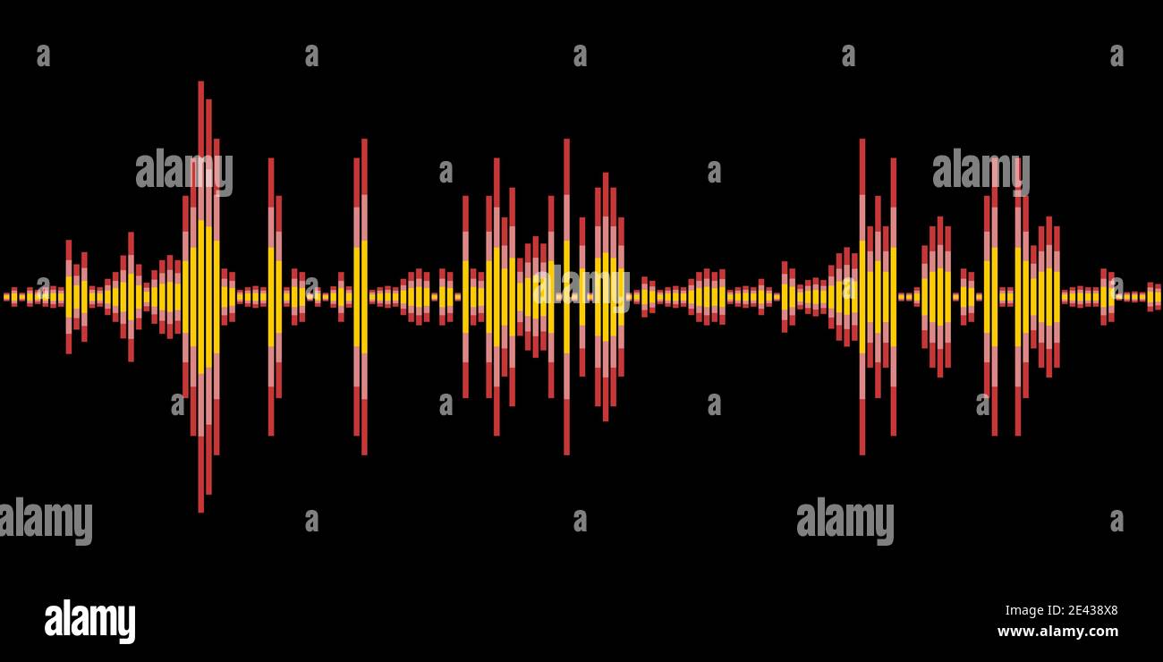 Sound wave vector art. Electronic audio sound digital display Stock ...