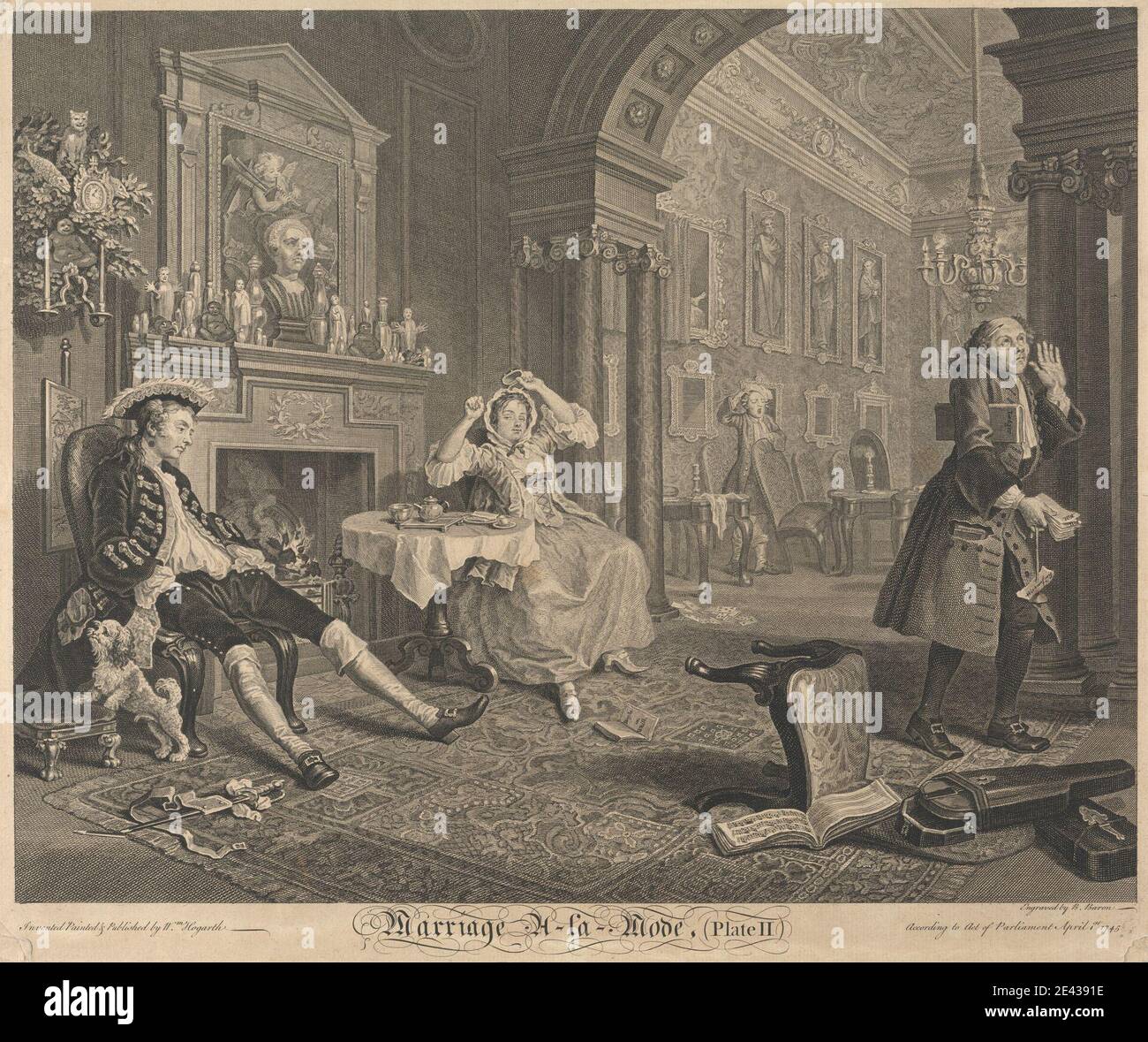 William Hogarth Breakfast William Hogarth Marriage A La Mode Circa