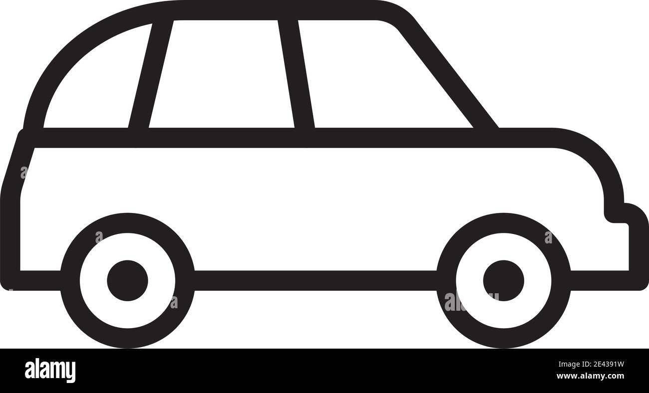 car conveyance transport vehicle line style icon vector illustration ...