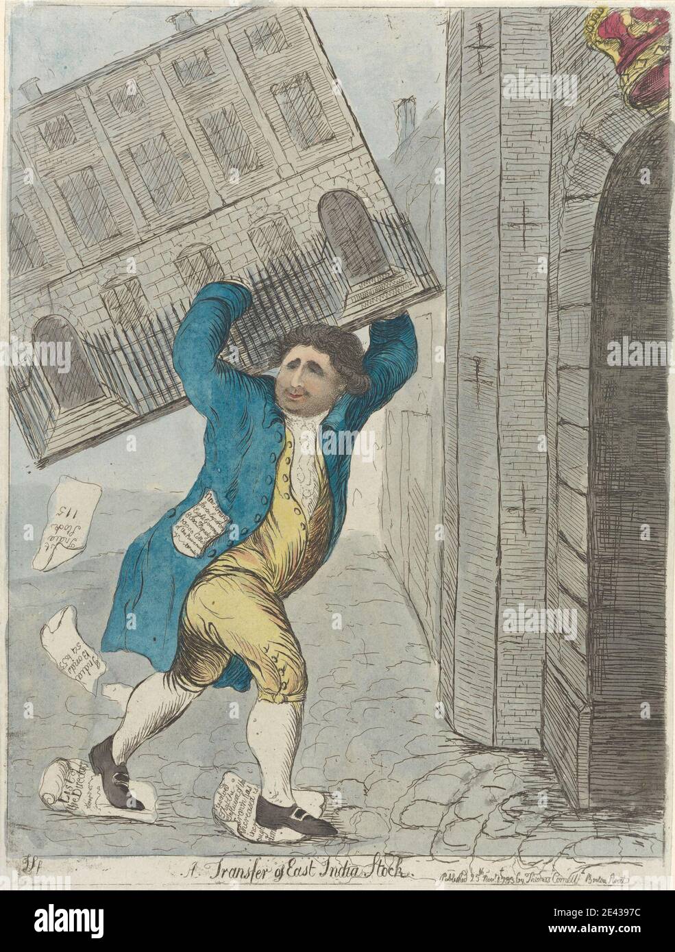 James Sayer, 1748â€“1823, British, A Transfer of East India Stock, 1783 ...