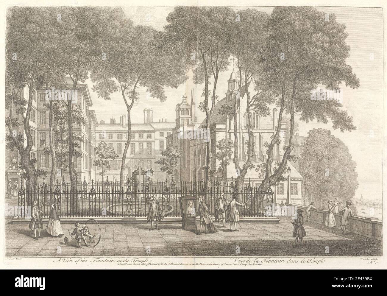 Henry Fletcher, 1729â€“active 1750, A View of the Fountain in the ...