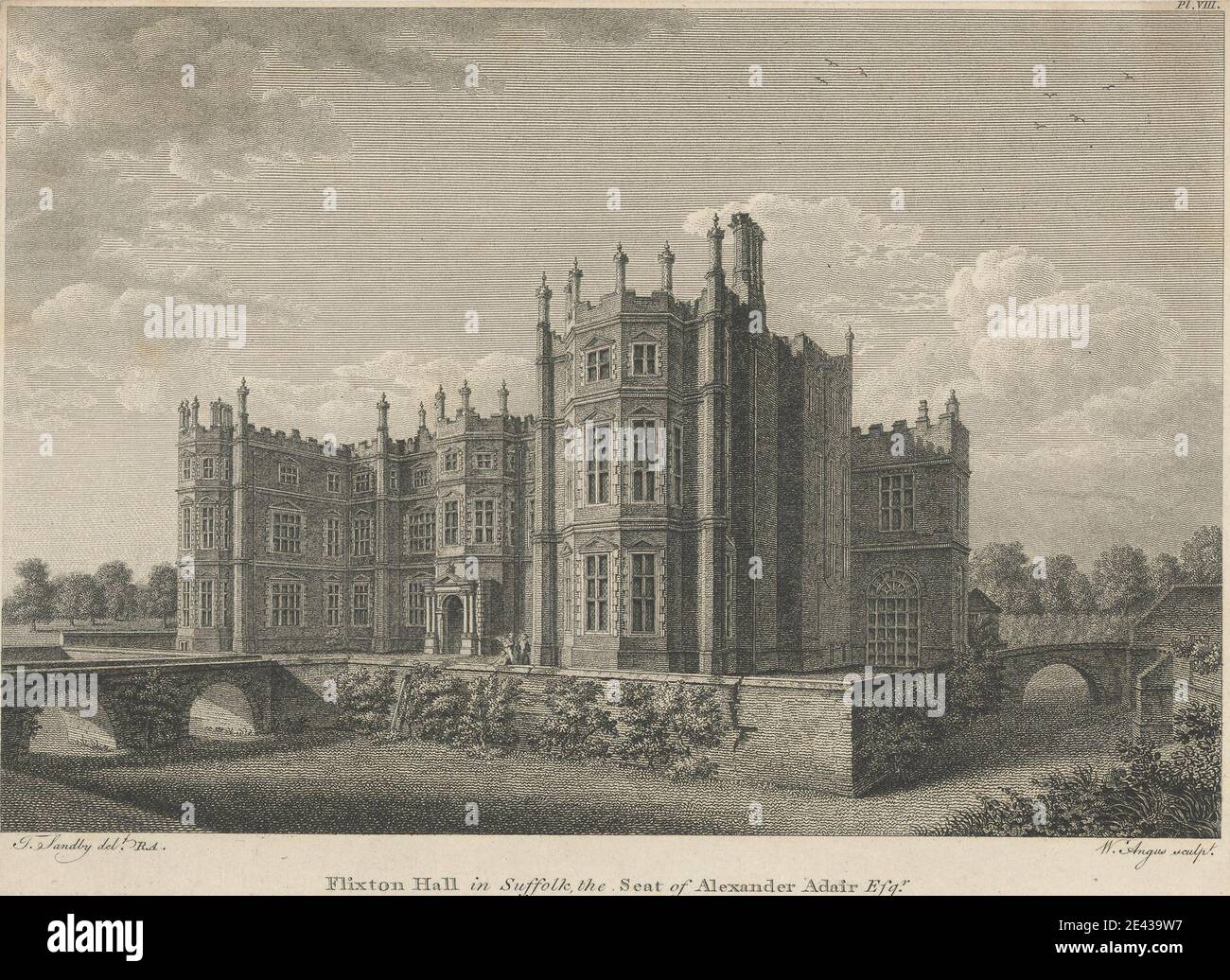 Print made by William Angus, 1752â€“1821, British, Flixton Hall in ...