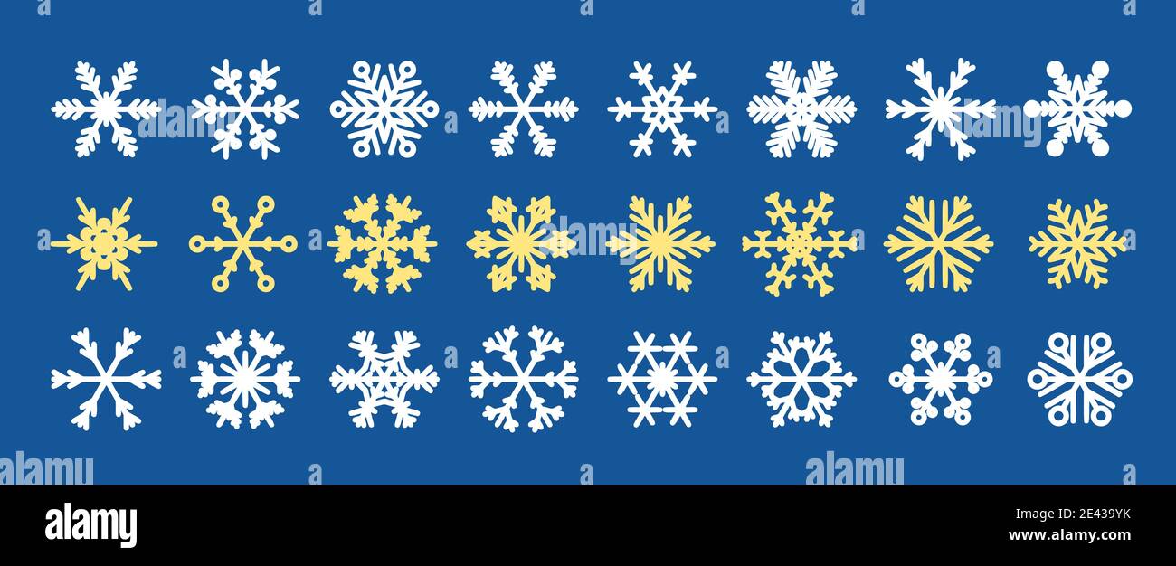 Vector snowflakes. Christmas snow flake icon set Stock Vector Image ...