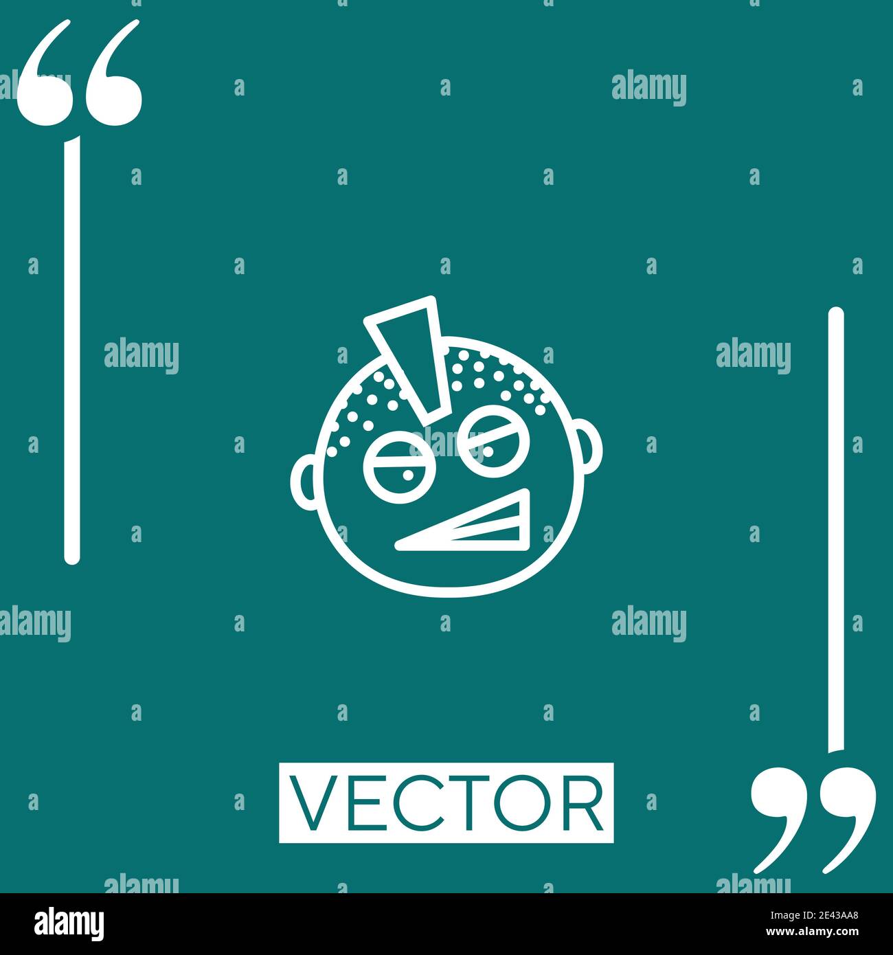 punk vector icon Linear icon. Editable stroke line Stock Vector Image ...