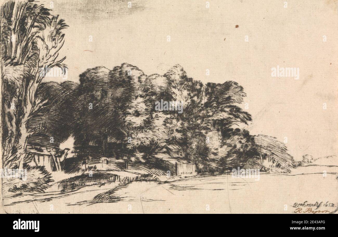 Print made by Rev. Richard Byron, 1724â€“1811, British, Clump of Trees ...