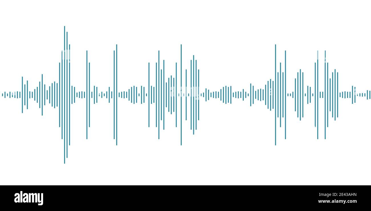 Blue soundwave vector design. Electronic audio sound digital display ...