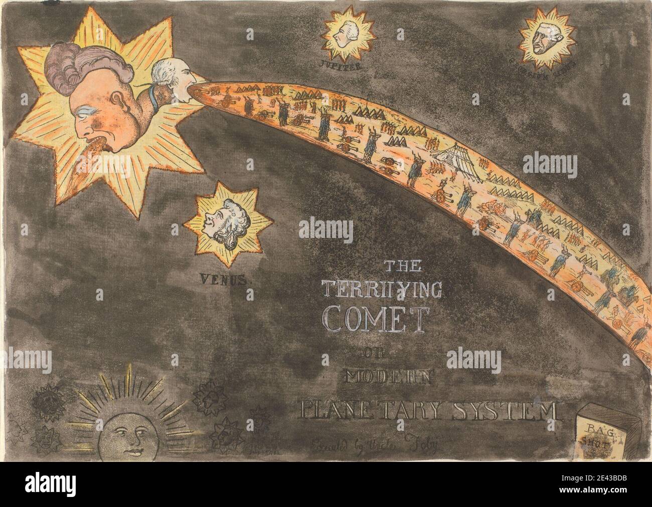 William Dent, active 1784â€“1793, The Terrifying Comet Or Modern ...