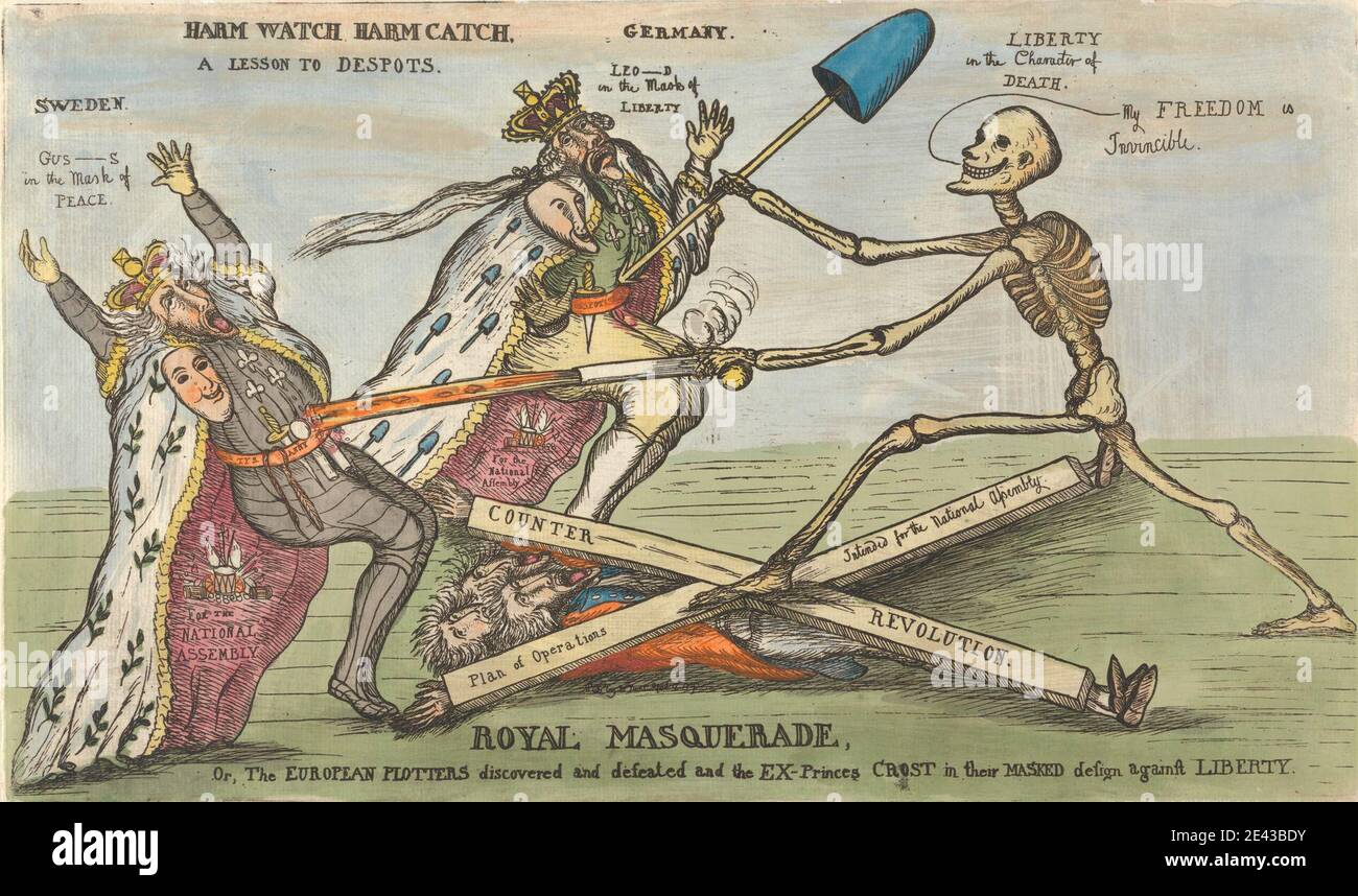 William Dent, active 1784â€“1793, Royal Masquerade, or, the European ...