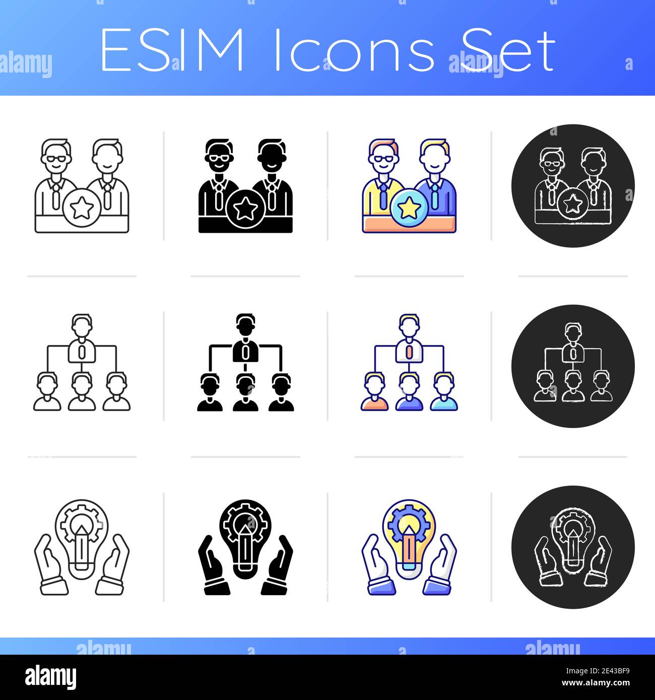 Organization structure icons set Stock Vector Image & Art - Alamy