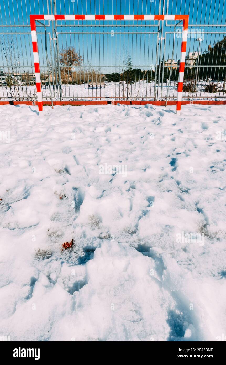 Football field covered hi-res stock photography and images - Alamy