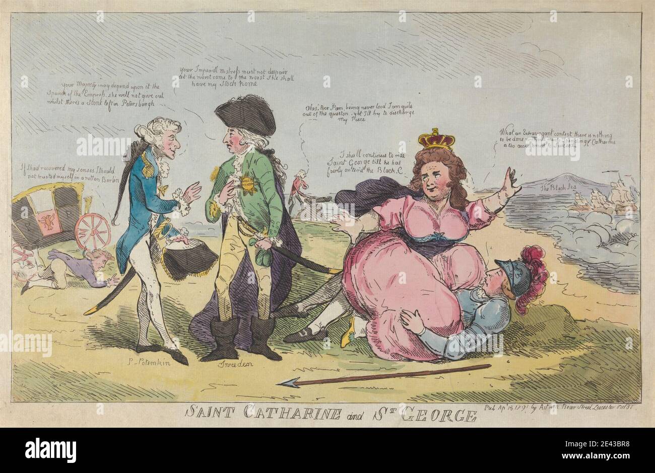 Isaac Cruikshank, 1756â€“1810, British, Saint Catharine and St. George ...