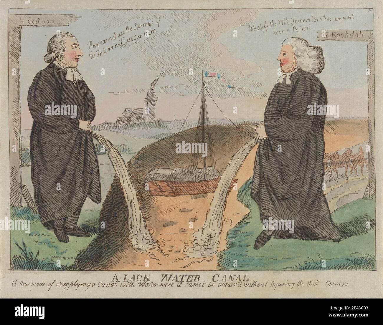 Isaac Cruikshank, 1756â€“1810, British, A Lack Water Canal. Etching ...