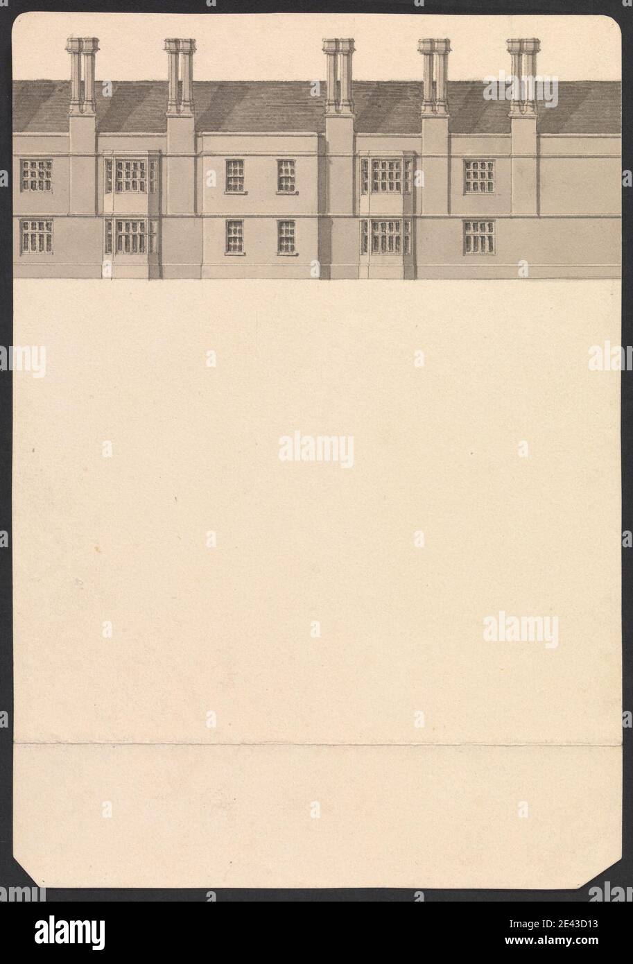 James Wyatt, 1746â€“1813, British, Cobham Hall, Kent: Part-Elevation ...