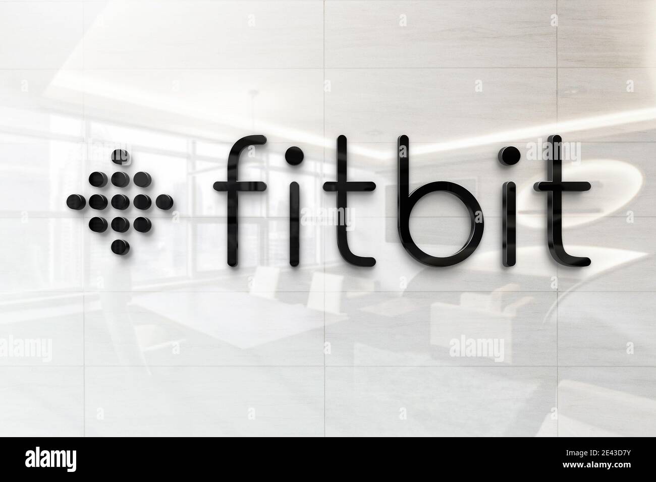 fitbit logo wall illustration Stock Photo - Alamy
