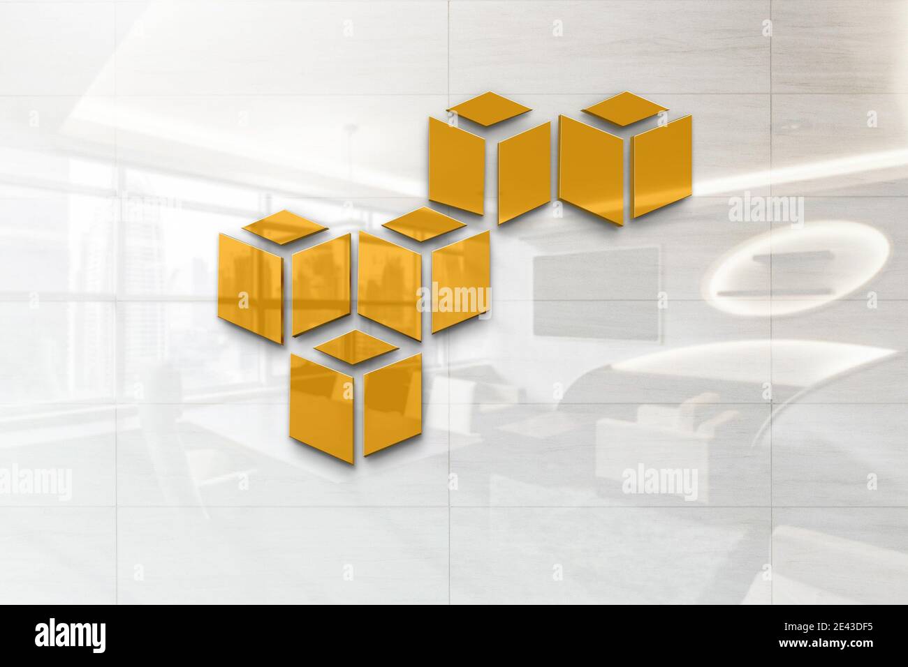 amazon web services logo on reflective business wall plaque Stock Photo ...