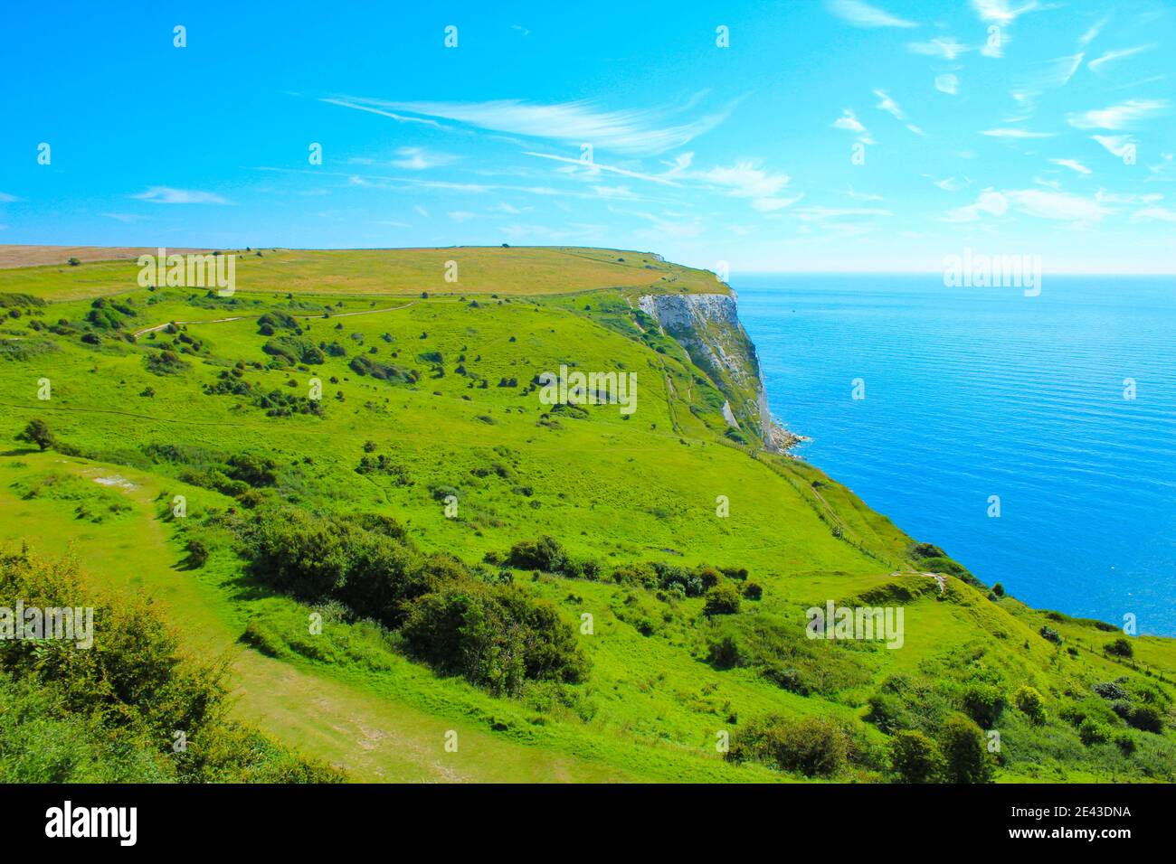 The White Cliffs of Dover, part of the North Downs formation, is the ...