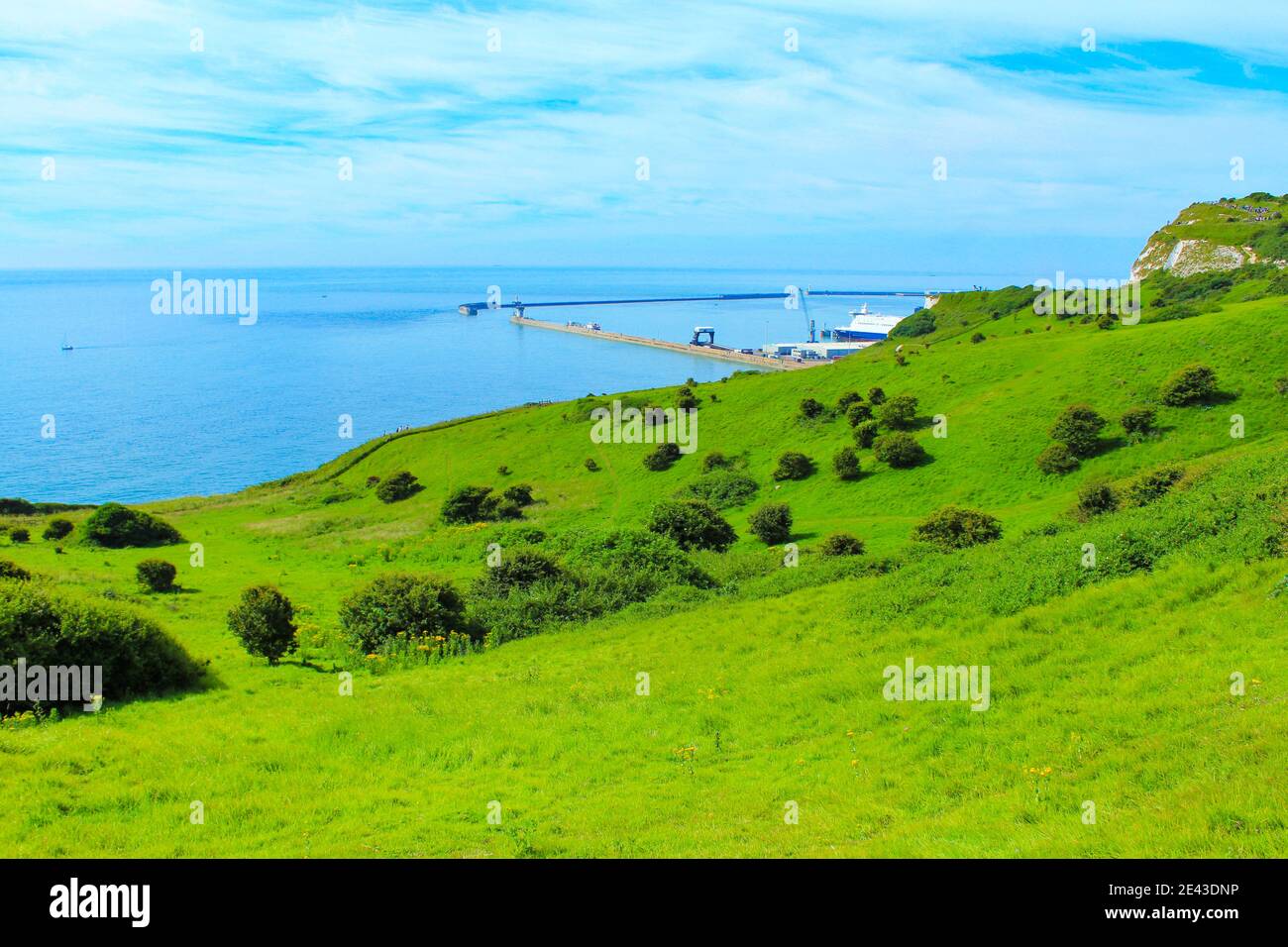 The White Cliffs of Dover, part of the North Downs formation, is the ...