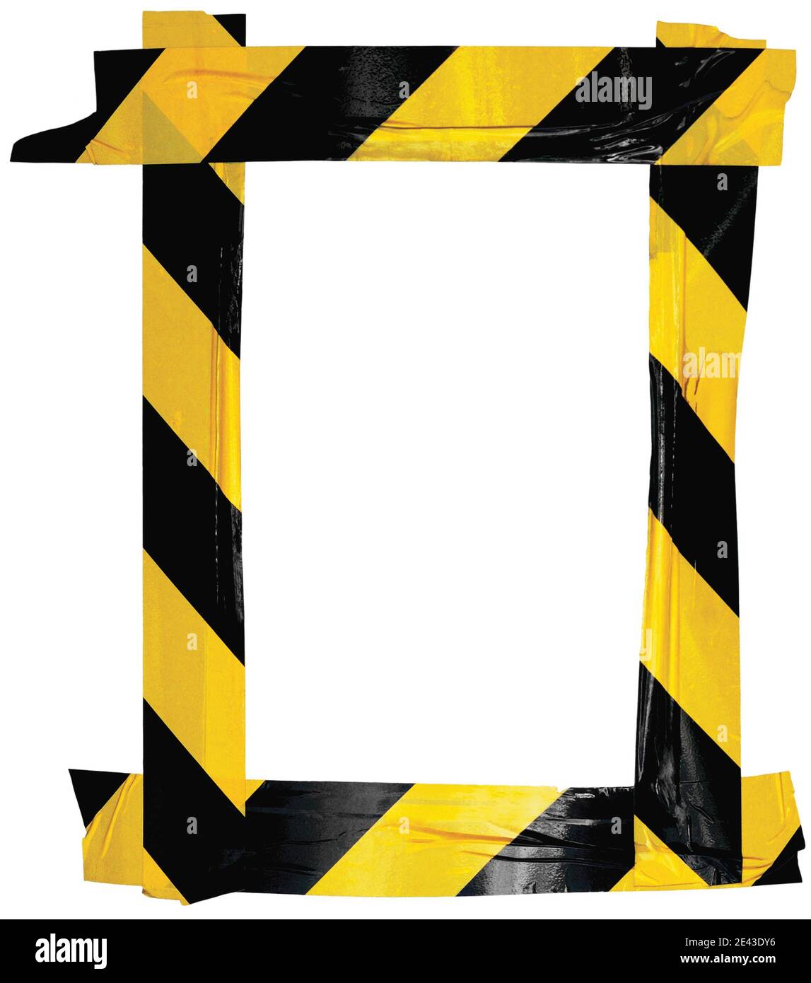 Yellow Black Caution Warning Barricade Tape Notice Sign Frame, Vertical ...