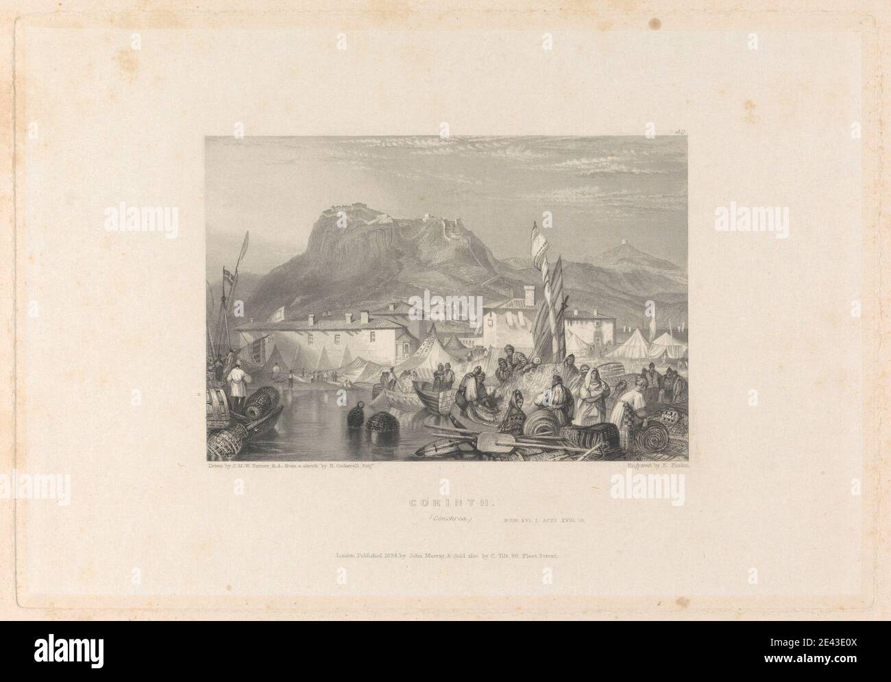 Edward Francis Finden, 1791â€“1857, British, Corinth, (Cenchrea), 1834 ...