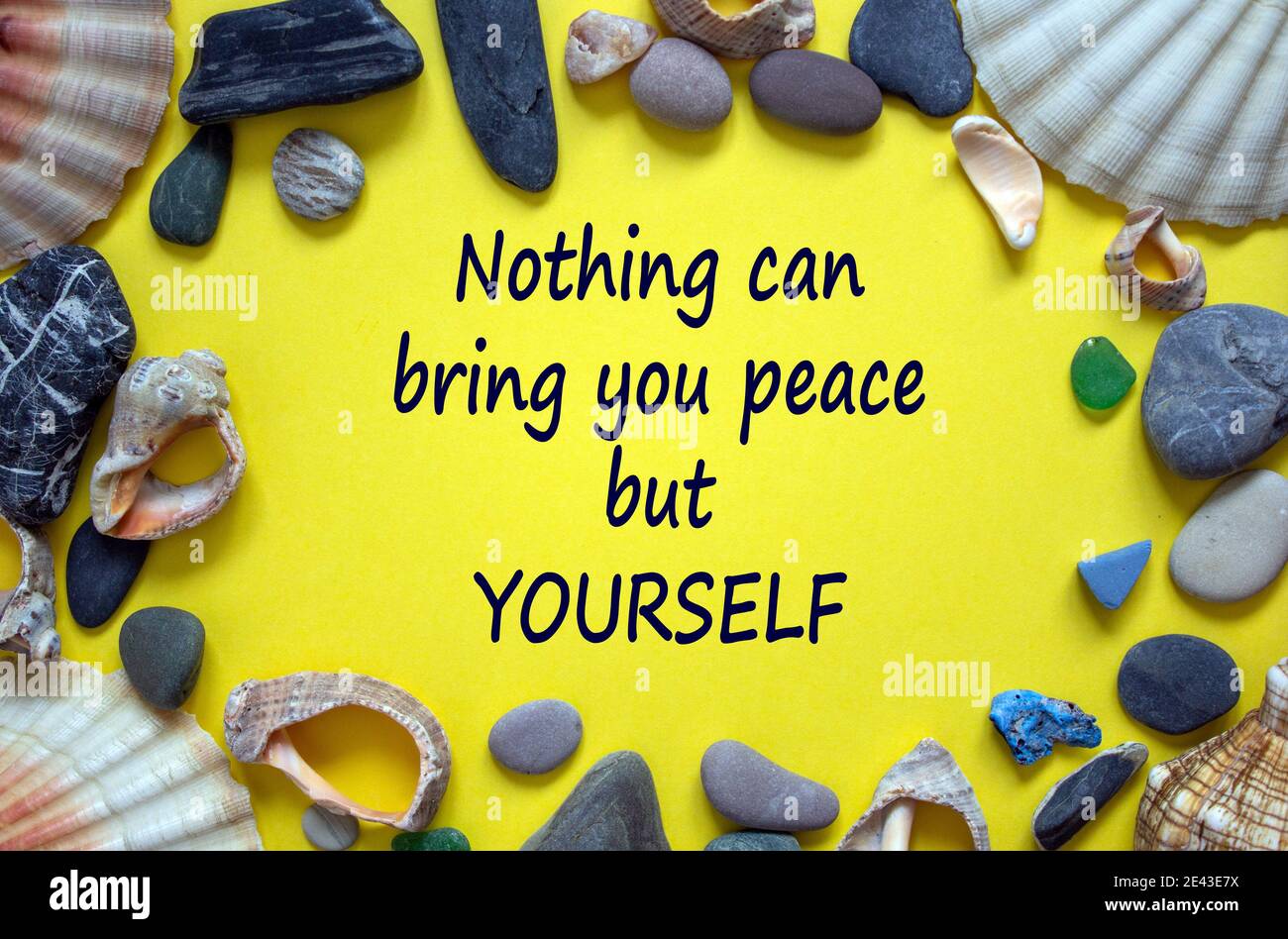 The development of the imagination. Words 'nothing can bring you peace ...