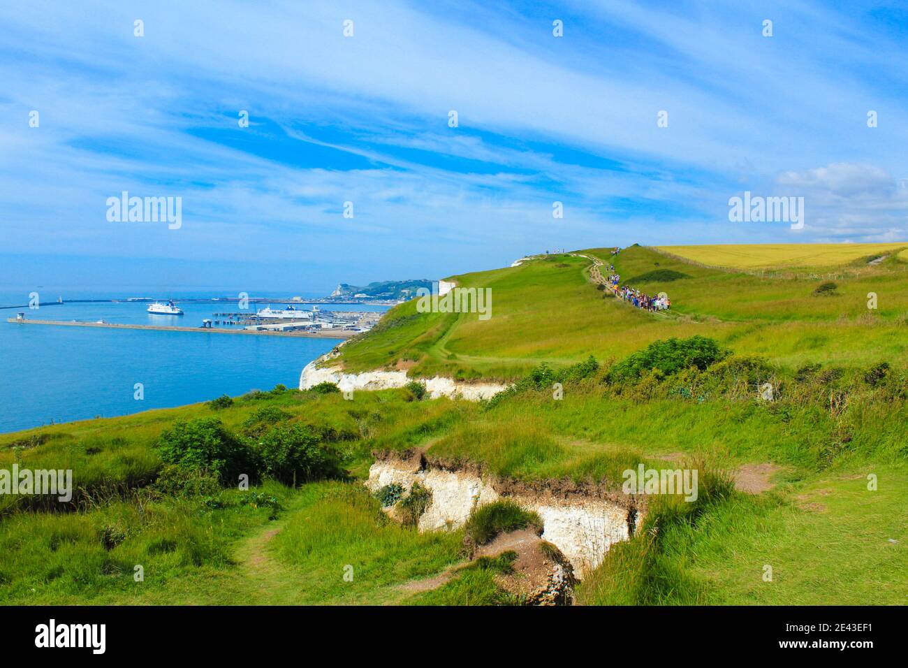 The White Cliffs of Dover, part of the North Downs formation, is the ...