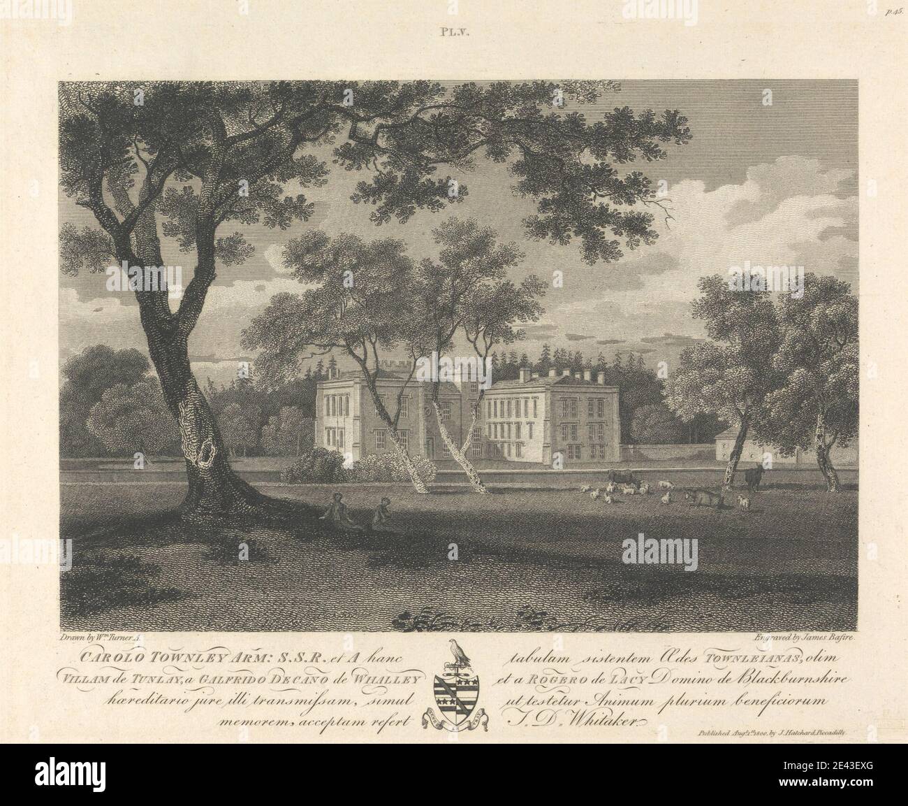 James Basire, 1769â€“1822, British, Townley Hall, 1800-1801. Line ...