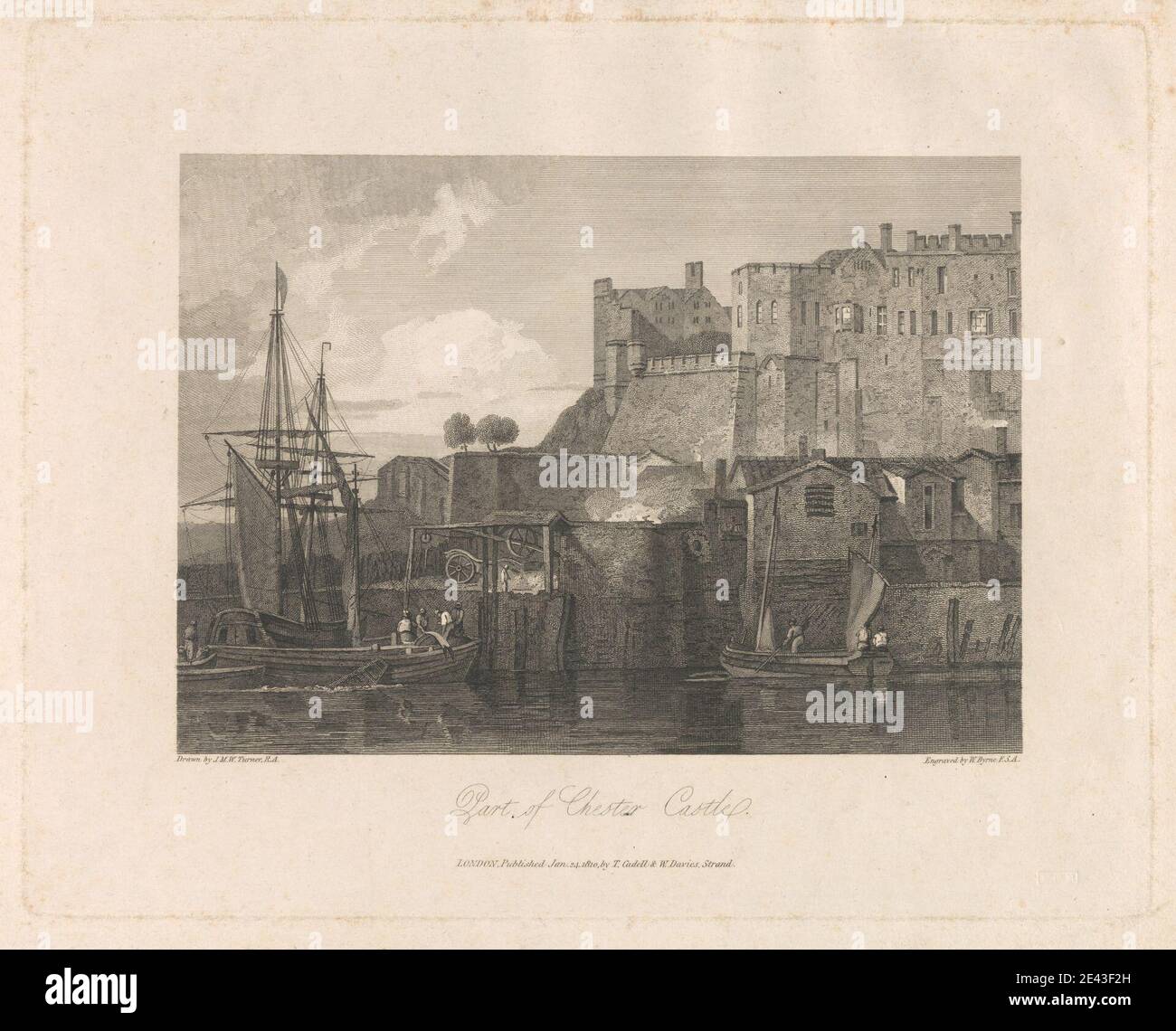 William Byrne, 1743â€“1805, British, Part of Chester Castle, 1803-1810 ...