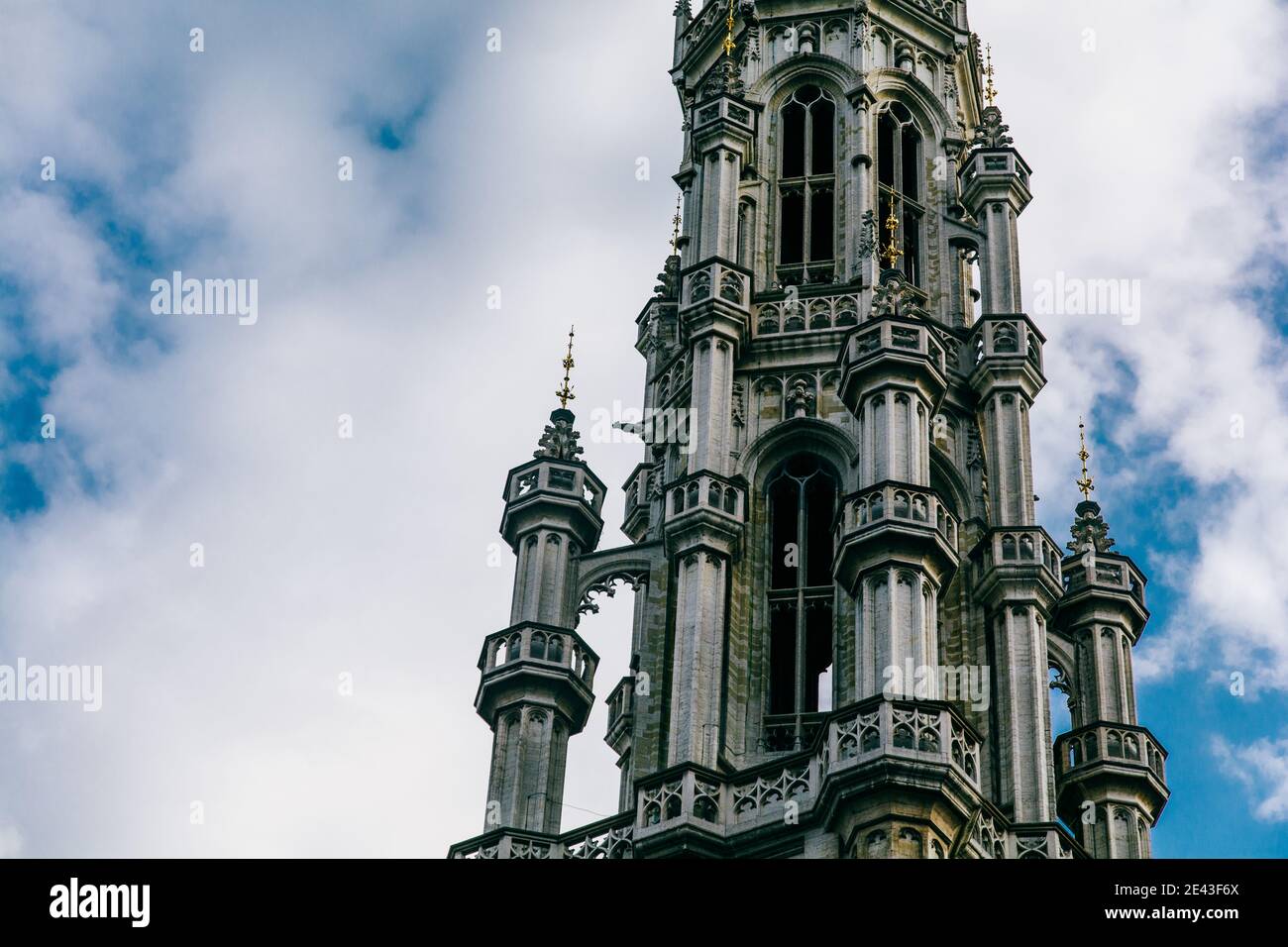 Beautiful tower of Grand Place, Brussels Stock Photo - Alamy
