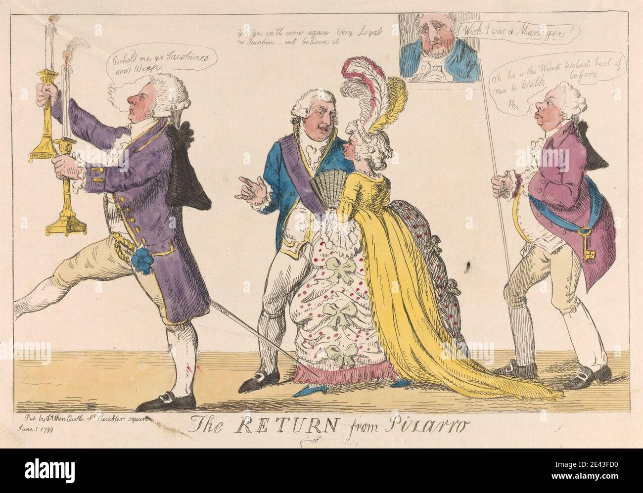 Isaac Cruikshank, 1756â€“1810, British, The Return From Pizarro, 1799 ...