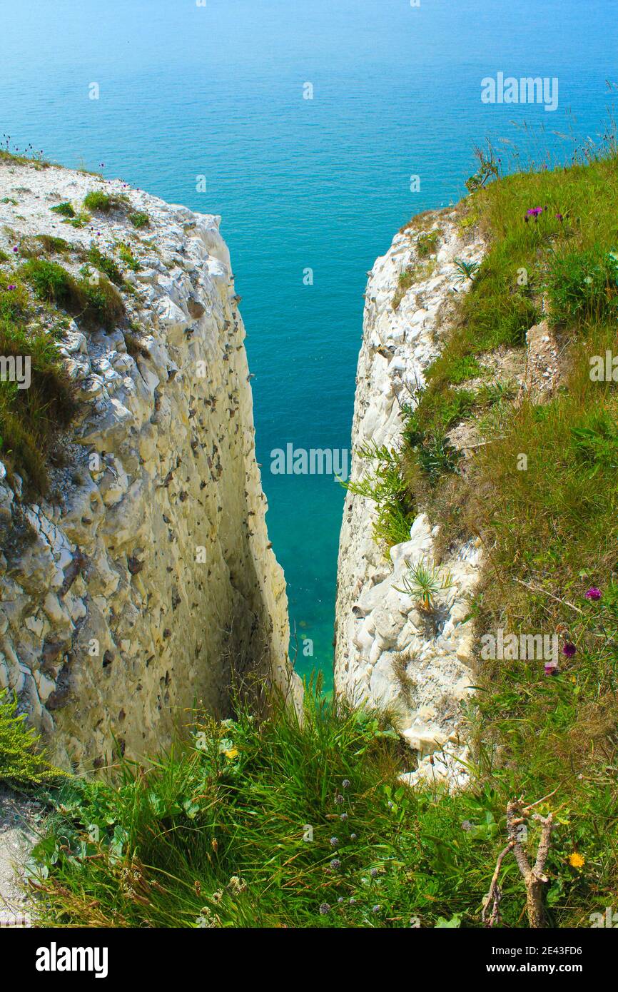 The White Cliffs of Dover, part of the North Downs formation, is the ...
