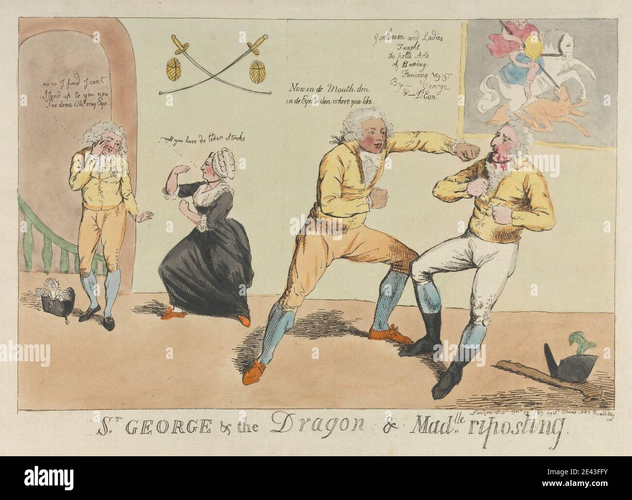 Isaac Cruikshank, 1756â€“1810, British, St. George & The Dragon & Mad ...