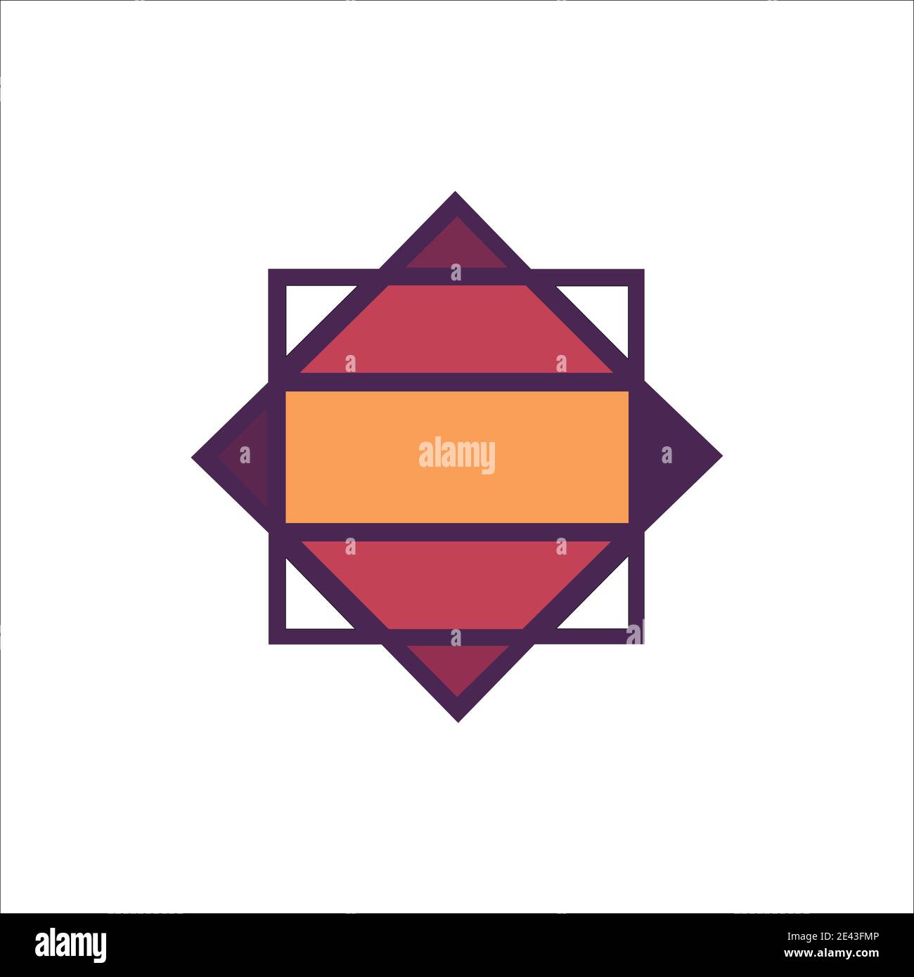 Abstract logo in stroke and flat style vector design element icon Stock ...