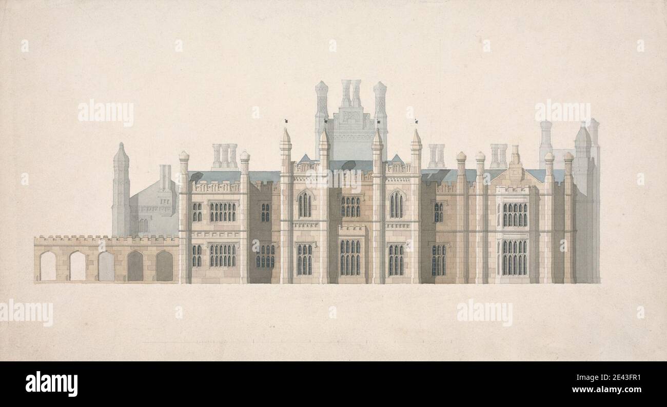 William Wilkins, 1778â€“1839, British, Elevation of a Proposed Design ...