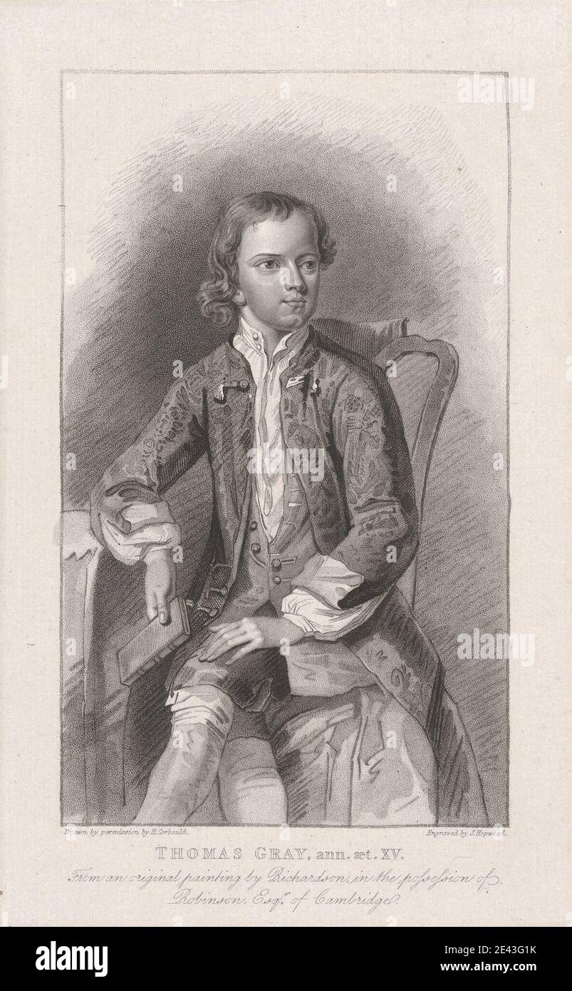 Print made by James Hopwood, ca. 1752â€“1819, British, Thomas Gray ...